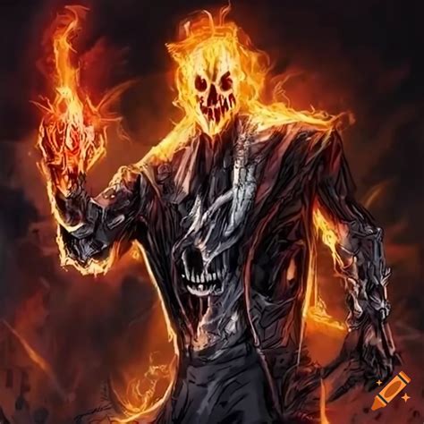 Ghost Rider Fused With Savitar On Craiyon