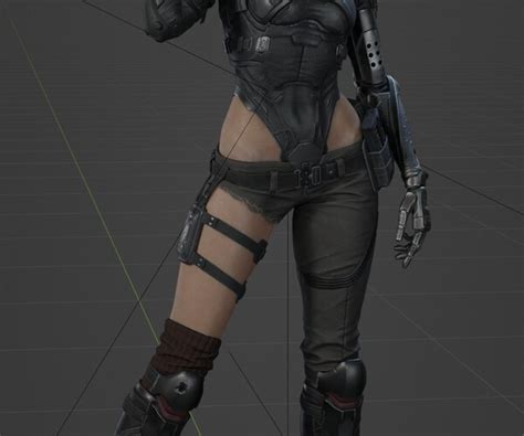 Artstation Cyberpunk Assassin Character Model Game Assets