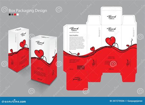 Packaging Box Packaging Template For Cosmetic Supplement Spa Beauty
