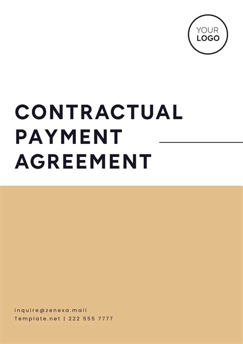 Free Payment Contract Templates Editable And Printable
