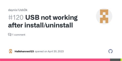 Usb Not Working After Installuninstall · Issue 120 · Daynixusbdk