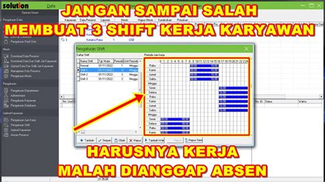 Cara Membuat Jam Kerja 3 Shift Dengan Pergantian Shift Perminggu Pada