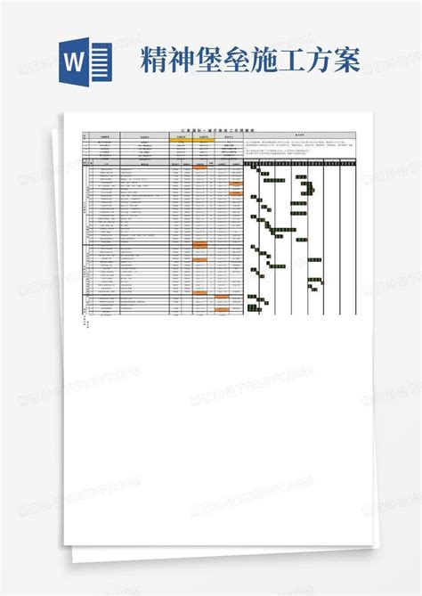 房地产营销工作排期倒排计划表Word模板下载 编号lkayjmjl 熊猫办公