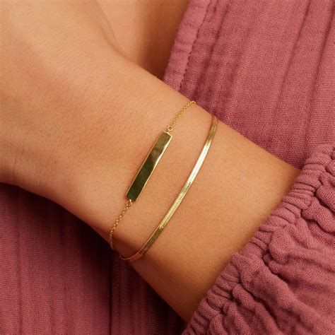 Bespoke Plate Adjustable Bracelet Gold Adjustable Bracelet