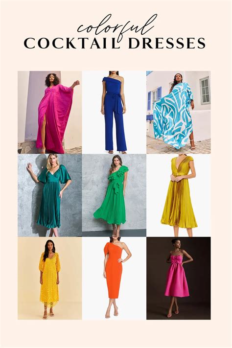 Colorful Cocktail Dresses For A Party Cocktail Wedding Attire Summer