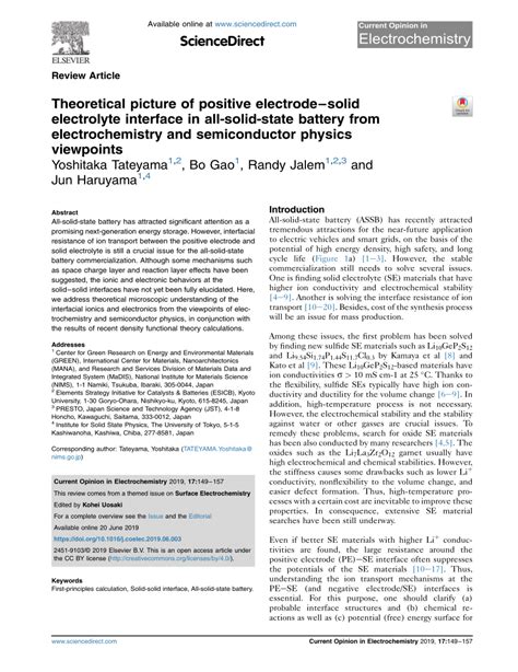 Pdf Theoretical Picture Of Positive Electrode Solid Electrolyte