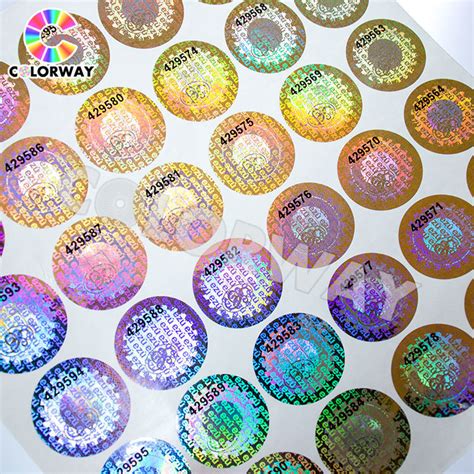 Custom Design Laser Holographic Hologram Sticker Label Hologram Label And Holographic Label