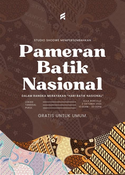 Pameran Batik Nasional Batik Fashion Poster Design Typography Poster