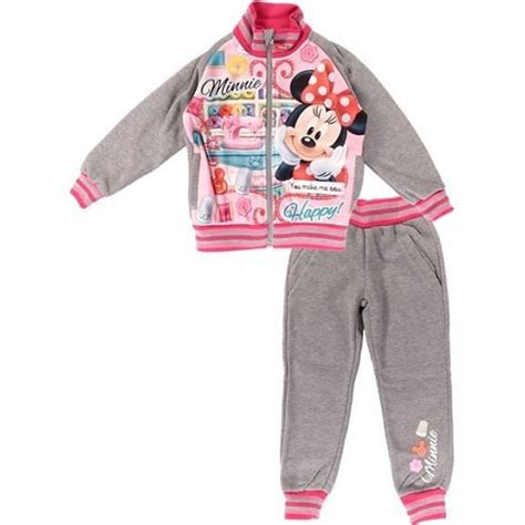 Ensemble Jogging Minnie Gris Fitness Enfant Respirant Indoor