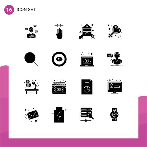 Set Of 16 Modern Ui Icons Symbols Signs For Search Sign Pinch Female Nursery School Editable