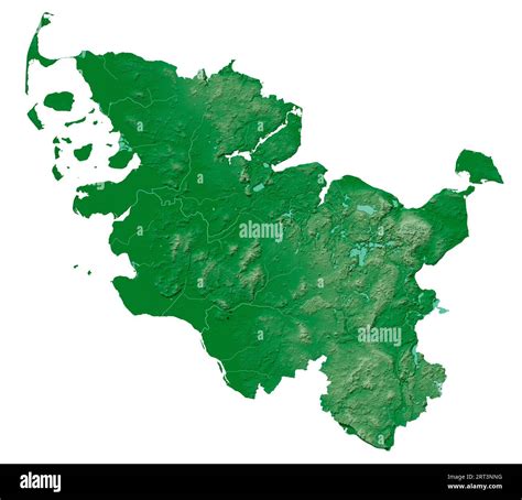 Schleswig Holstein German State Land Detailed 3D Rendering Of A