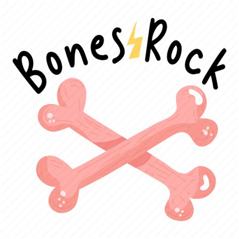Bones Rock Crossbones Skeleton Bones Bones Osseous Sticker