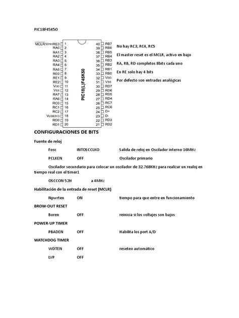 Pic18f45k50 Descargar Gratis Pdf Ingeniería Informática Clases De Computadoras