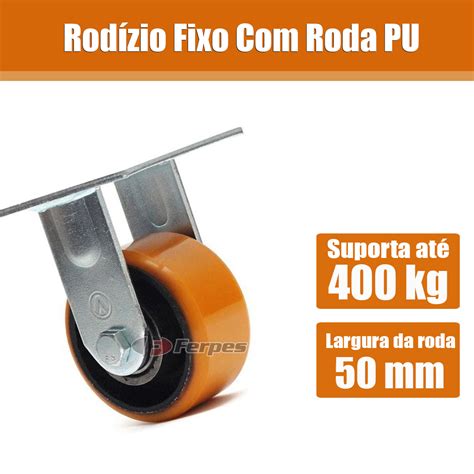 Rodizio Fixo 4 Pol C Roda Pu Laranja Ajax Máquinas E Ferramentas é Na Ferpes