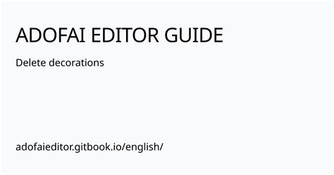 Delete Decorations ADOFAI EDITOR GUIDE