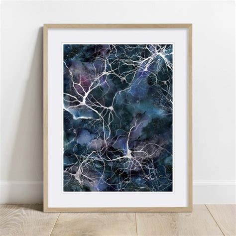 Neuron Poster Science Art Nervous System Print Neurology Etsy
