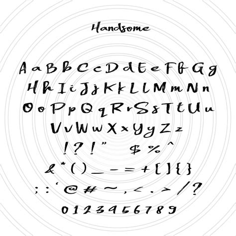 Handsome Handwriting Script Font Alphabet Numbers Letters Etsy