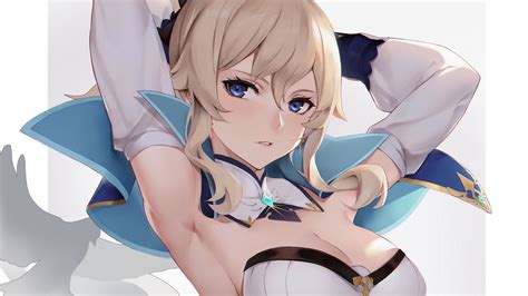 Скачать обои Girl Sexy Cleavage Blouse Long Hair Boobs Anime