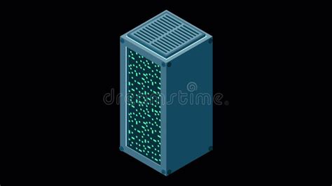 Isometric Server Animation Network Server Room 3d Computer Equipment Storage Database