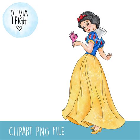 Princess Snow White Cute Clipart Png Files Digital Download Etsy