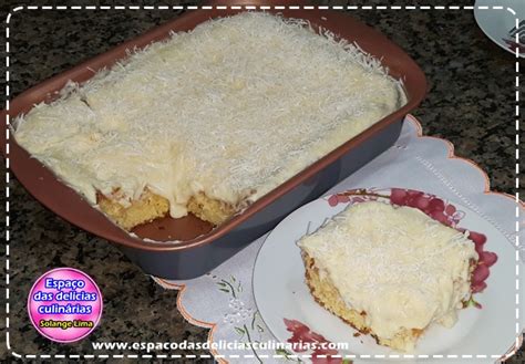 Bolo gelado de leite condensado coco Espaço das delícias culinárias