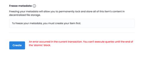 help trying to create nfts but keep getting error message r opensea