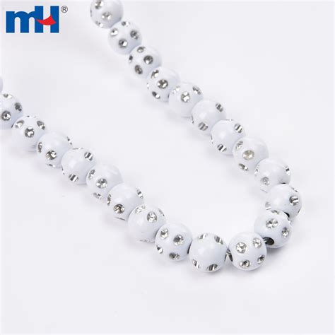 Customized Round Blackwhite Striped Acrylic Beads For Jewery Making