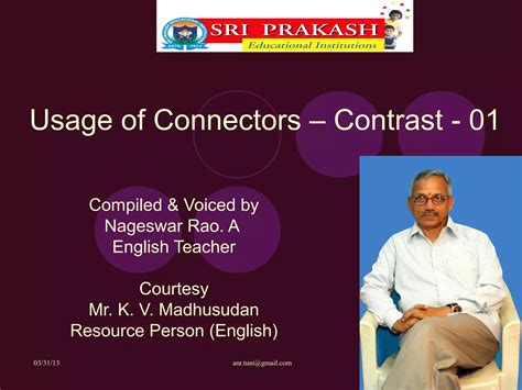 Usage Of Connectors Contrast 01 Ppt