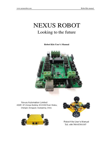 robot kits manual 006 pdf arduino manufactured goods