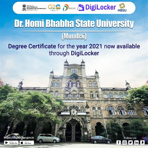 Digilocker On Twitter Now Alumni Of Dr Homi Bhabha State University