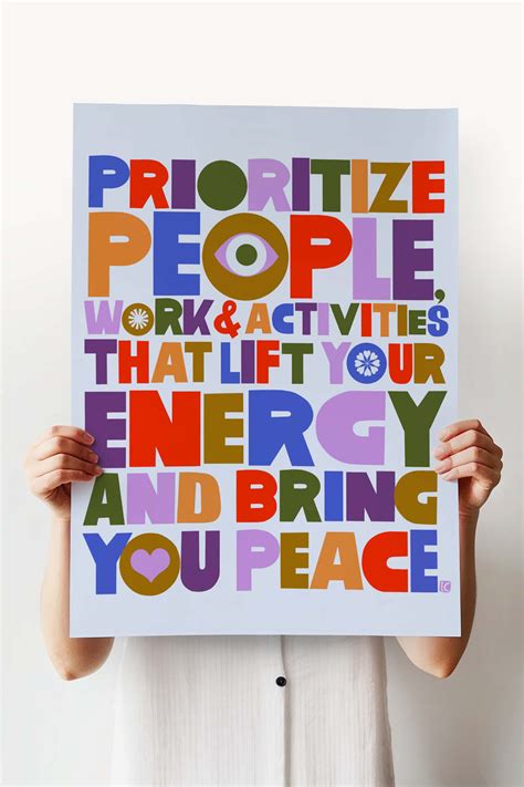 Prioritize Peace 18x24 Poster Lisa Congdon Art And Illustration