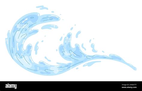 Splash Of Water Wave Figure Vector Illustration Stock Vector Image