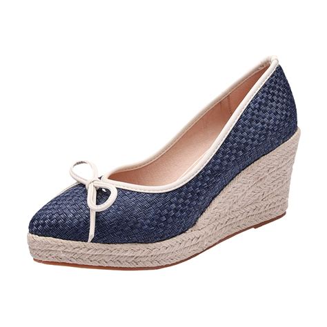 Ehqjnj Female Silver Wedges For Women Wide Width Wedge Platform