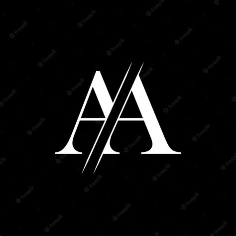 Premium Vector Aa Letter Logo Design Template Elements Aa Letter