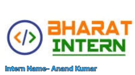 Anand Kumar On Linkedin Bharatintern Internship