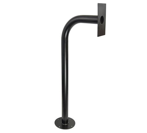 Car Height Intercom Gooseneck Mounting Post Powder Coated Black In2