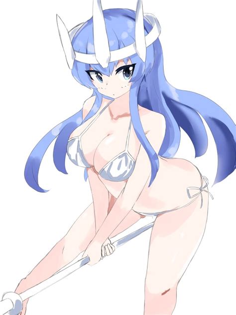 Rule 34 1girls Bikini Blue Eyes Blue Hair Blush Crown Female Grabbing