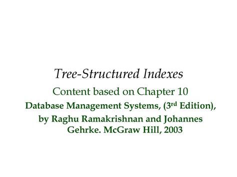 tree structured indexes ppt download