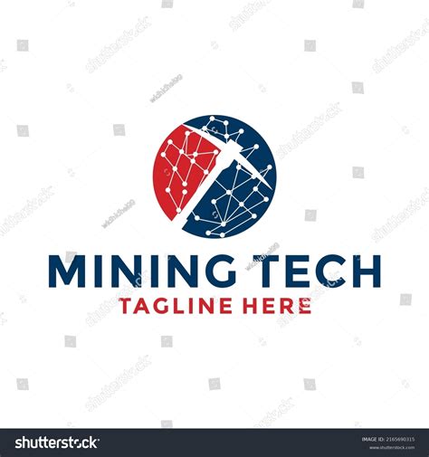 Mining Tech Logo Design Creative Stock Vector Royalty Free 2165690315