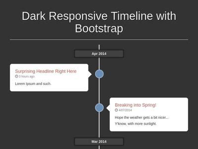 Bootstrap Timeline Code Examples Bootsnipp Com