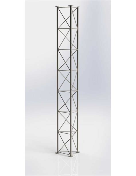 Lattice Mast 3m Section Revised Zigzag Bracing And Flange Joint