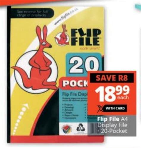 Flip File A4 Display File 20 Pocket Offer At Checkers