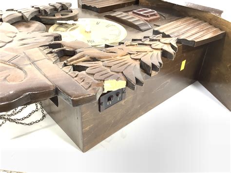 Lot Carved Wood Quartz Cuckoo Clock