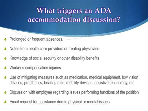 Ppt Ada Accommodations And The Interactive Process Powerpoint