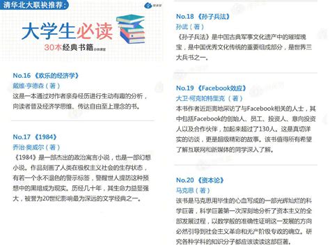 清华北大联袂推荐:大学生必读的30本经典书籍 搜狐大视野 搜狐新闻 清华北大联袂推荐:大学生必读的30本经典书籍 搜狐大视野 搜狐新闻