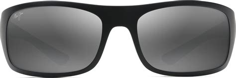 Maui Jim Big Wave Polarized Translucent Matte Grey Wrap Frame Sunglasses