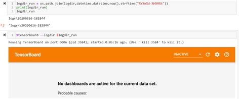 No Dashboard Active Tensorboard Issue Tensorflow Tensorboard Github