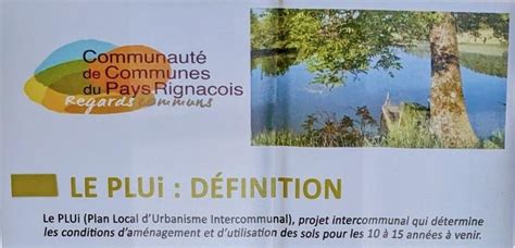 R Union Publique Pour Le Plui Commune De Rignac