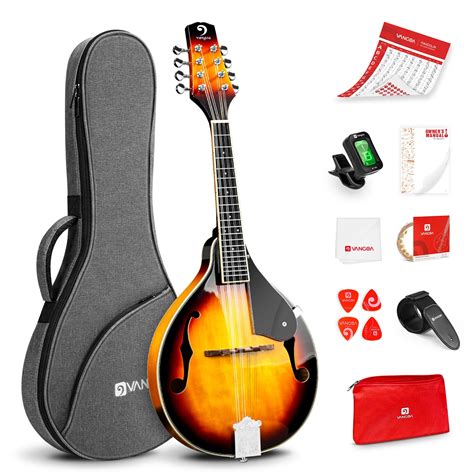 Vangoa Mandolin Instrument A Style Sunburst Acoustic Mandolin For