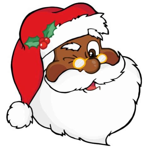 Winking Black Santa Keeping Christmas Secrets Zazzle